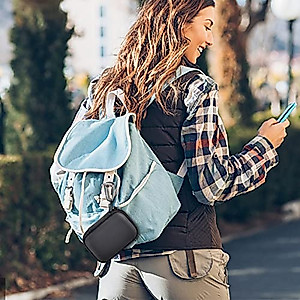 Case Compatible with iWALK Portable Charger Power Bank 4500/ 4800mAh. Charging Battery Pack Holder Storage for LinkPod Mini for iPhone 13/ 12/ 11/ Pro Max, Pocket Organizer for USB-C - Black Bag Only