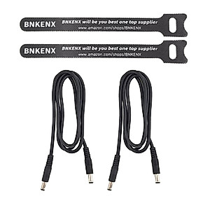 BNKENX 2PCS Male to Male 5.52.5MM Plug DC Power Adapter Cable DC Extension Cable 5.5 x 2.5mm Male Plug to 5.5 x 2.5mm Male Adapter Extension Cable 3.3FT/1M