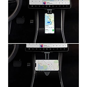 SUPERONE Designed for Tesla MagSafe Phone Mount Compatible with Model 3 & Model Y, [Super Strong Magnet] [2 Metal Rings] Compatible with iPhone 14 13 Pro/Max/Mini 12 11 X 8, Samsung, Google Pixel More