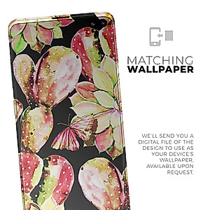 DesignSkinz Watercolor Cactus Succulent Bloom V5 Protective Vinyl Decal Wrap Skin Cover Compatible with The Samsung Galaxy S20 (Screen Trim & Back Glass Skin)