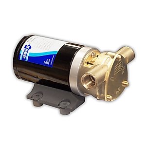 Jabsco 18670-0123 Marine Water Puppy Bilge / Sump Flexible Impeller Commercial Duty Pump 470-GPH, 12-Volt, 15-Amp Non-CE, 1/2" NPT Ports, Black
