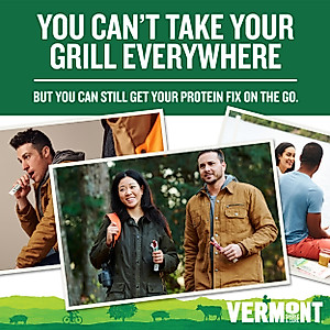 Snack Sticks by Vermont Smoke & Cure – Original Flavor – Beef & Pork – Healthy Meat Protein – 1oz Jerky Stick – 24 count carton