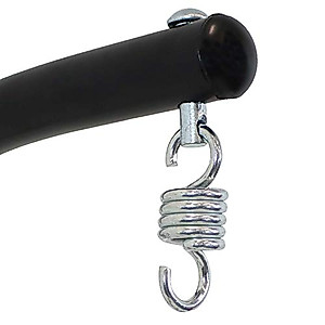 Sunnydaze Steel U-Shape Hanging Chair Stand - Indoor/Outdoor Hanging Egg Chair Stand - Powder-Coated Steel Construction with Black Finish - Stand Only - 76 Inches Tall