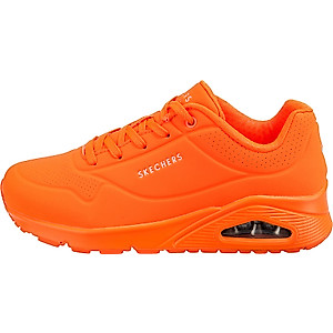 Skechers Women's Uno-Night Shades Sneaker, Orange, 8