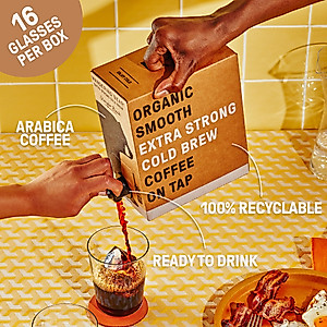 Wandering Bear DECAF Cold Brew Coffee On Tap, 96 fl oz - Extra Strong, Smooth, Unsweetened, Shelf-Stable, and Ready to Drink Iced Coffee, Cold Brewed Coffee, Cold Coffee