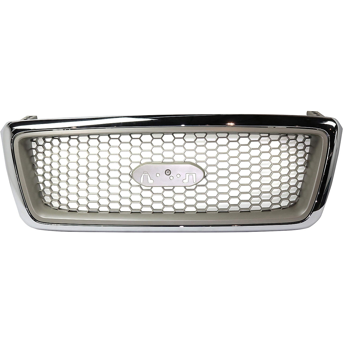 Garage-Pro Grille Assembly Compatible with 2004-2008 Ford F-150 Chrome Shell/Beige Honeycomb Insert, New Body Style