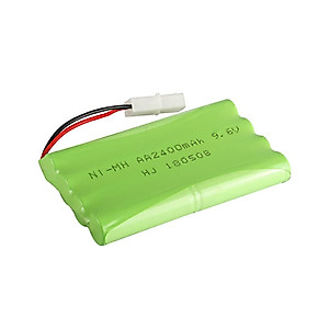 OooSure Rechargeable Ni-Mh Battery AA X 8 (4+4) 2400mAh 9.6V KET-2P / L6.2-2P Plug for RC Toy Household Electric Appliances Lighting Equipment with Charging USB Cable