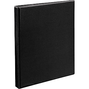 Avery Heavy-Duty Nonstick View 3 Ring Binder, 1/2 inch Slant Rings, 135-Sheet Capacity, Black (05233)
