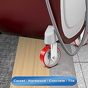 6 Inch Industrial Fix Casters Heavy Duty No Noise Polyurethane Wheel on Steel Hub, 1200 Lbs Load Capacity Per Rigid Casters for Utility Cart, Dollies (2 Pack)