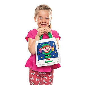 Baker Ross Ltd Christmas color In Fabric Bags, Festive Arts and Crafts (Pack of 3)