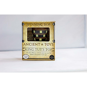 Ancient Toys – Wooden Spinning Top - King TUT’s Top - Perfect Way to Introduce History with Toys Used by Children Thousands of Years Ago. Packaged in Attractive Gift Box with Spinning String!