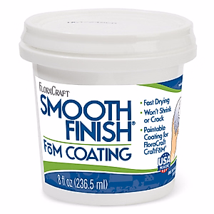 FloraCraft Smooth Finish Paintable Foam Coating 8 Ounce