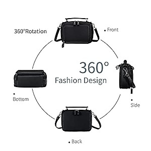HW COMFORT Crossbody Shoulder Bag for Women/Cellphone Bags Card Holder Purse and Handbags/Top Handle Bag/Front pocket,Black