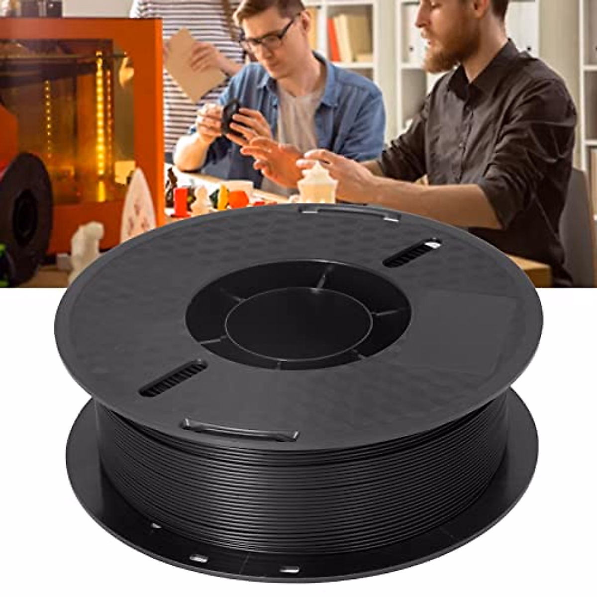 3D Printer Filament, 1kg 1.75mm PLA Filament Smokeless Bubble for High Precise Printing(Black)