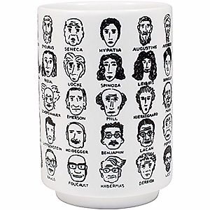 It's Hard to Get a Handle on Philosophy - Porcelain Tea Cup Featuring 60 Western Philosophers