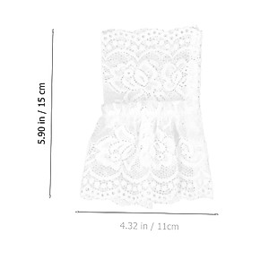Beaupretty 1 Pair Lace Trim Manicure Gloves Nail Art Decoration Lace Hand Cuff Elastic Wrist Cuffs Fingerless Wrist Cuffs Emptiness Fake Sleeves Bracelet Wrist Cover