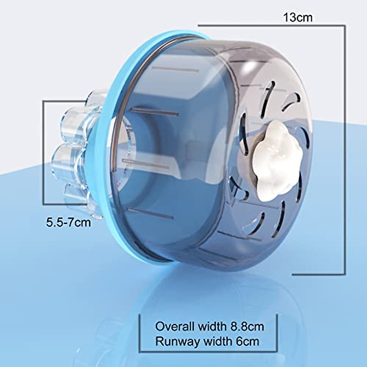 leasote Hamster Exercise Wheel - 5.12 inch Stand Silent Spinner for Hamster Gerbils Silent Spinner Hamster Running Wheels Non-Slip Prevent Injury Yellow Without Stand