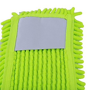 Ellylian Microfiber Flat Mop Replacement Head, Wet And Dry Use, Professional Floor Mop For Hardwood Laminate Tile Vinyl Ceramic,Green