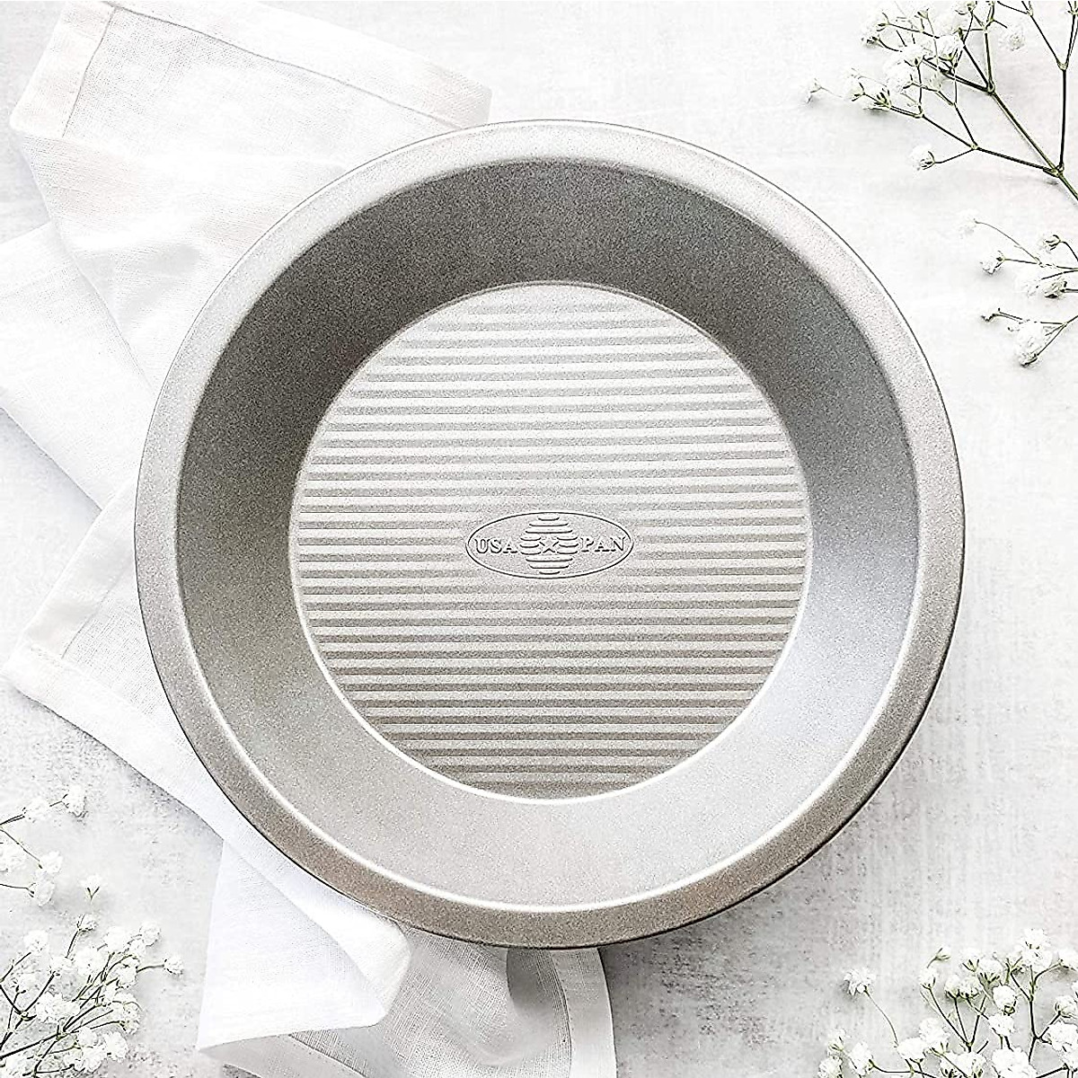 USA Pan Bakeware Aluminized Steel Pie Pan, 9-Inch