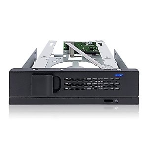 ICY DOCK TurboSwap MB171SP-1B Tray-Less 3.5" SAS/SATA HDD Mobile Rack Enclosure for 5.25" Bay