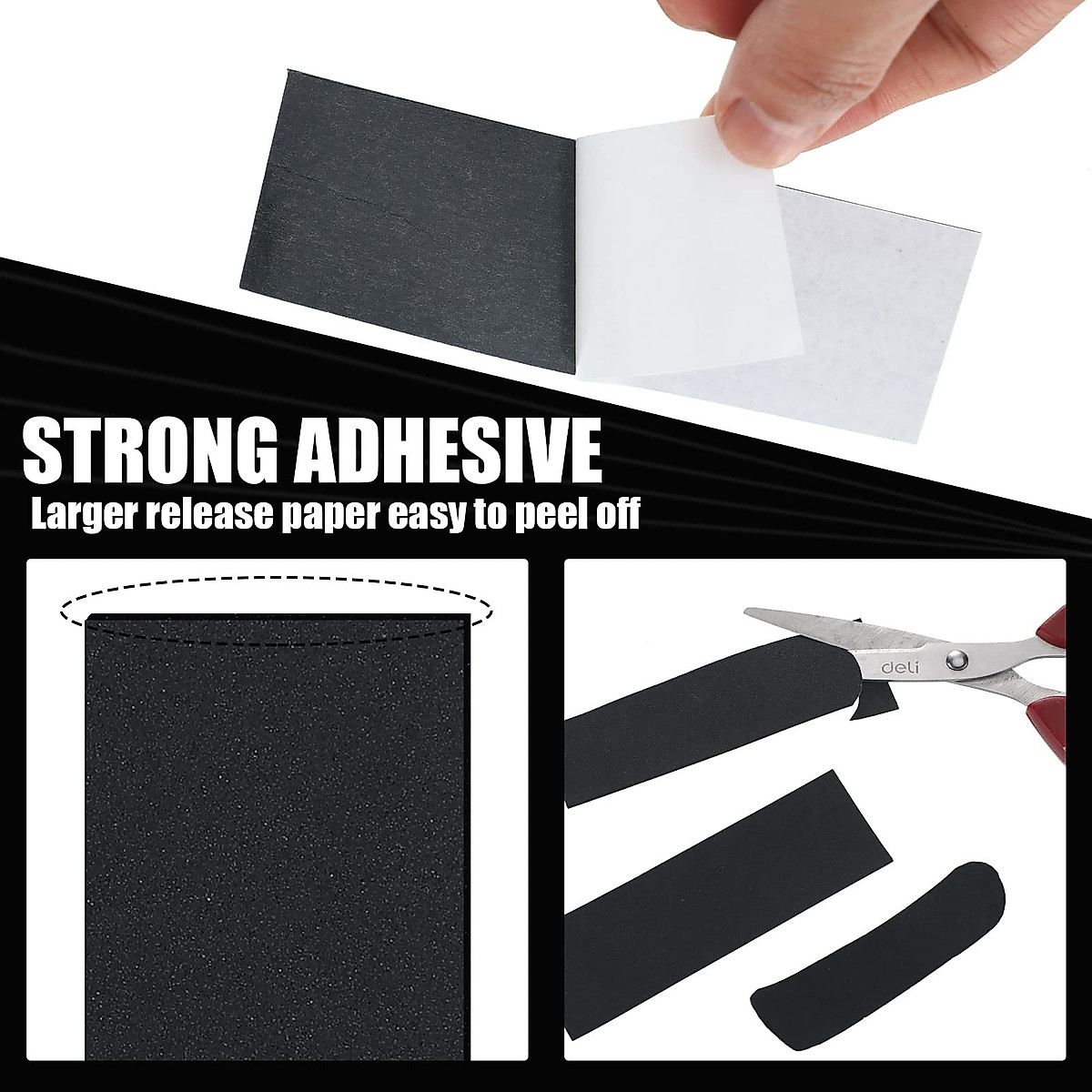 30 Pcs Fingerboard Foam Grip Tape Adhesive Foam Fingerboard Stickers Uncut Foam Tape for Fingerboard Finger Toy Skateboard, 36 x 110 mm