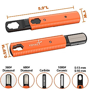 Multi Garden Tool Blade Sharpener - For Sharpening Lawn Mower Blades, Garden Pruners, Axe, Machete, Hedge Shears, Scissors, Hatchets, Pocket Knife Sharpener, speedy sharp sharpener