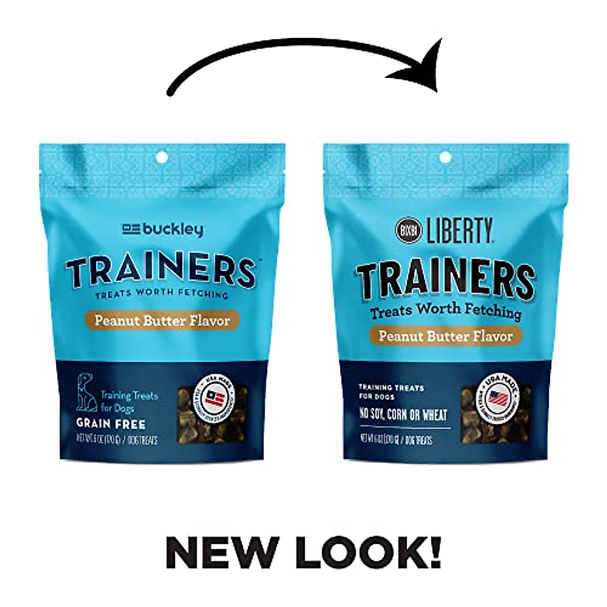 BIXBI Liberty Trainers, Peanut Butter (6 oz, 1 Pouch) - Small Training Treats for Dogs - Low Calorie and Grain Free Dog Treats, Flavorful Pocket Size Healthy and All Natural Dog Treats