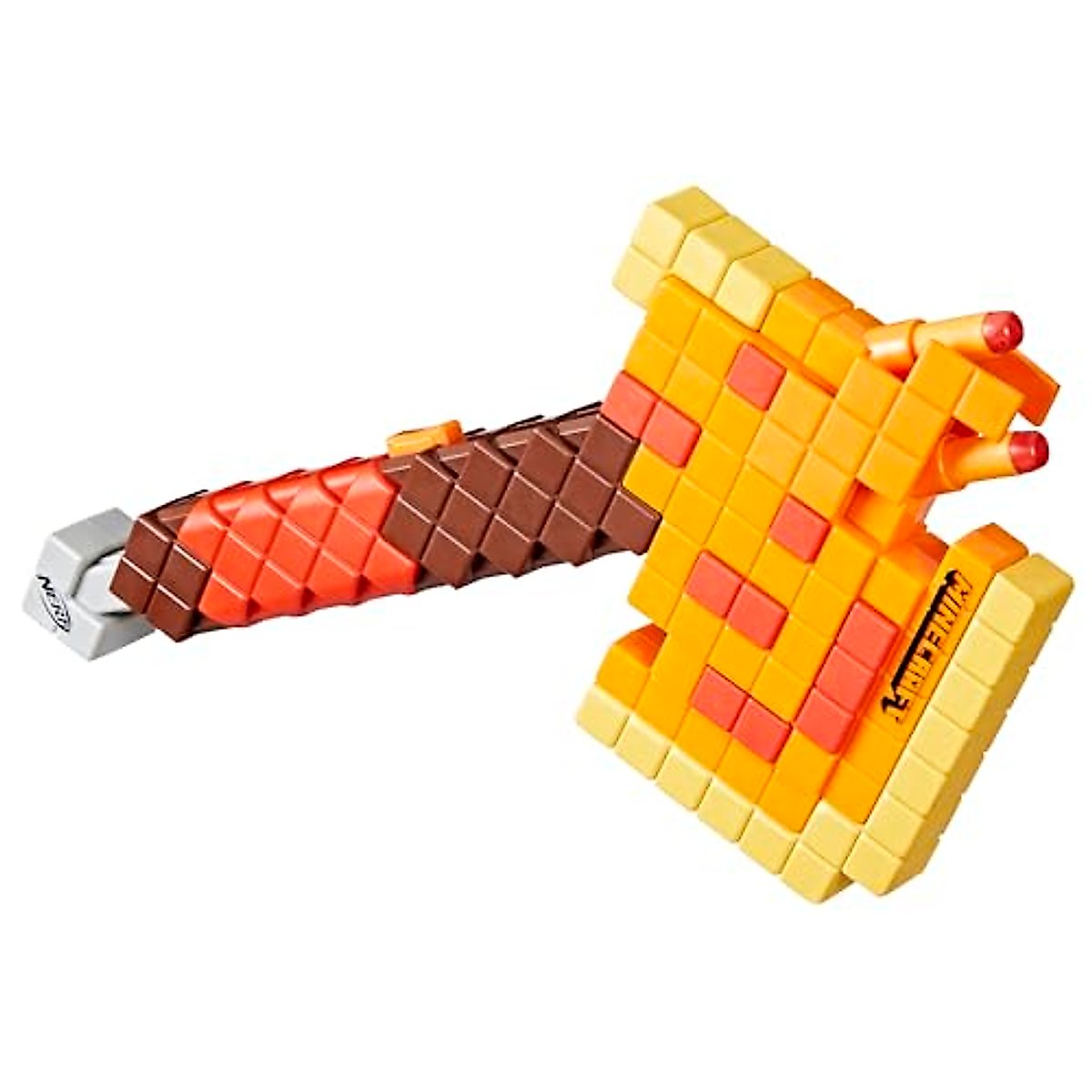 Nerf Minecraft Firebrand, Dart Blasting Axe, 6 Nerf Elite Foam Darts, Design Inspired by Minecraft Axe in The Game, Pull Down Priming, Minecraft Toys