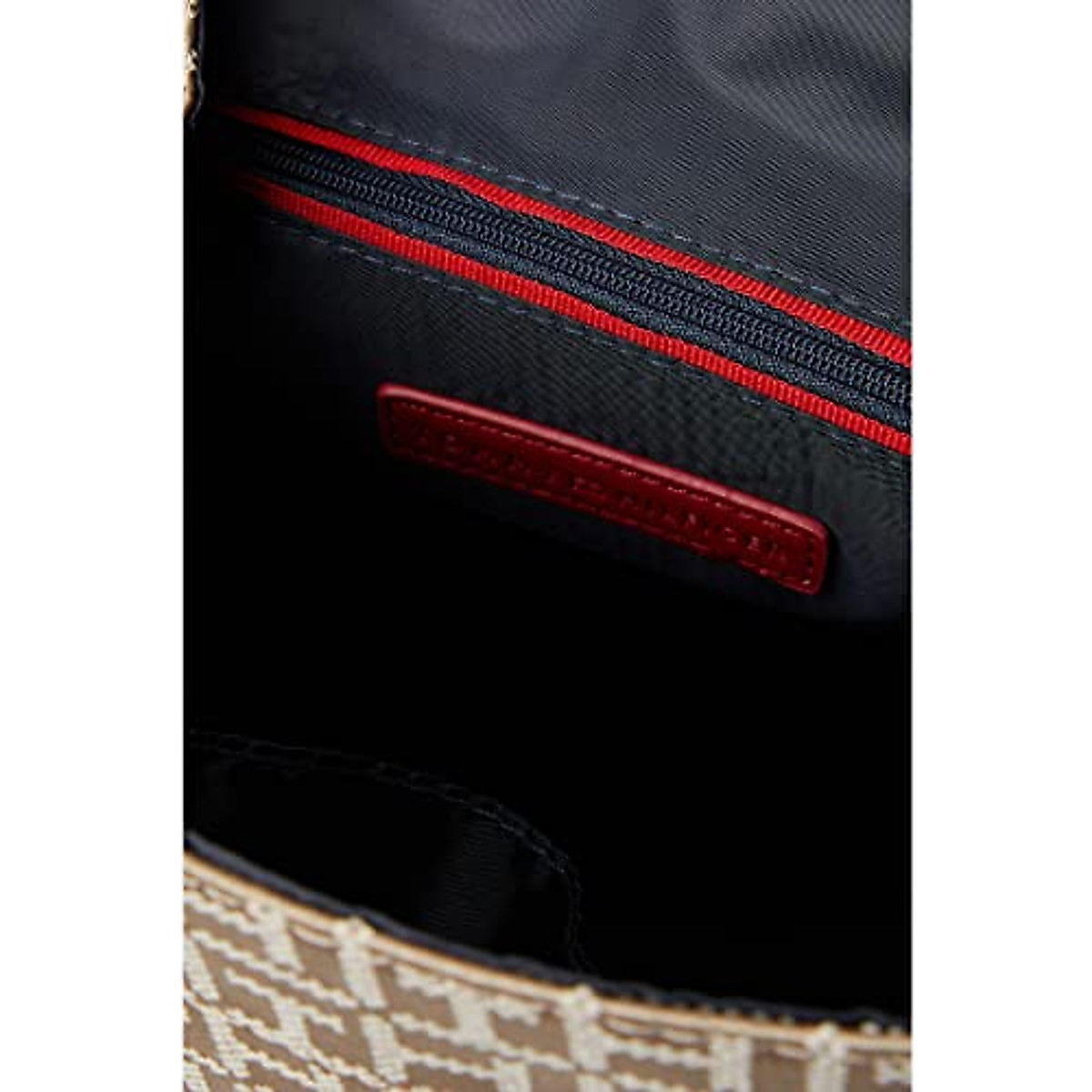 Tommy Hilfiger Joy II Flap Backpack Square Monogram Jacquard Khaki Tonal One Size