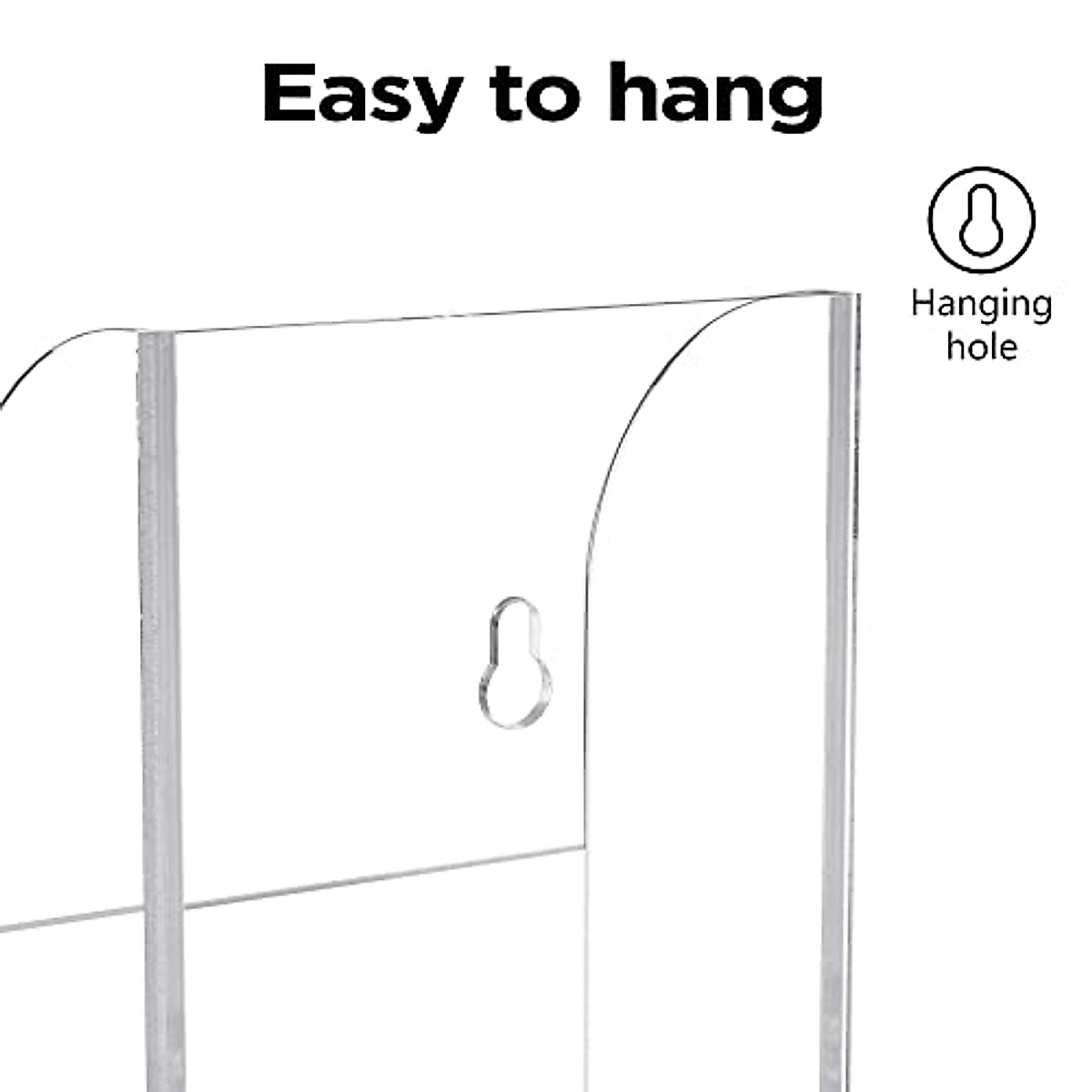 HBlife Acrylic Remote Holder Organizer, Clear TV Remote Control Holder Wall Mount Remote Caddy for Bedside, Media Organizer Storage Box 1 Compartment