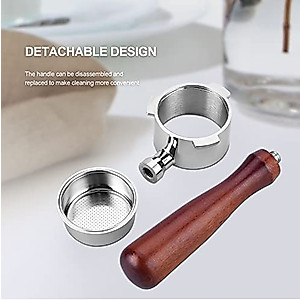 K COOL 51mm Espresso Bottomless Portafilter, Coffee Products with Stainless Steel Filter Basket, 51mm Bottomless Naked Portafilter Compatible with DeLonghi EC680 EC685 and Delonghi Coffee Machine (51)