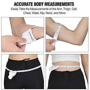 2PCS Body Tape Measure 60inch (150cm), Automatic Telescopic Tape Measure for Body Measurement & Weight Loss, Accurate Tape Measure for Tailor, Sewing, Fitness, Handcrafts, Clothes