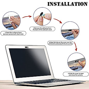 ZWZY Laptop Camera Cover Slide [3-Pack] Webcam Cover Compatible with Computer/Phone/iMac/MacBook/Tablet/iPad/iPhone etc, Protect Your Visual Prvacy
