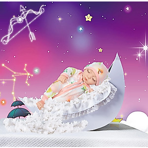 XFEYUE 10 Inch Newborn Reborn Baby Doll and Clothes Set Washable Realistic Soft Silicone Sleeping Baby Doll with Beautiful Flower Pattern Jumpsuit and Hat-Best Gift for Kids Girls