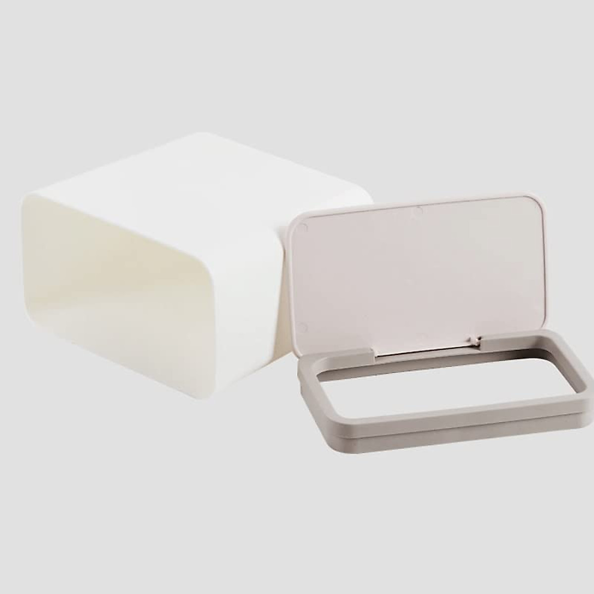 FEER Square Waste Bin Desktop Garbage Basket Home Table Office Supplies Trash Can Dustbin Sundries Barrel Box Blue, Size : 15 * 8.5cm