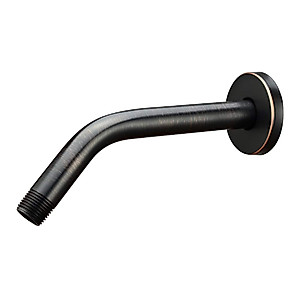 Purelux Shower Arm 8 Inches Universal Replacement Made of Stainless Steel, Oil Rubbed Bronze Finish Flange Included