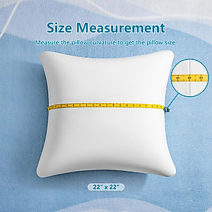 AM AEROMAX 22 ×22 Pillow Insert (Pack of 2) Memory Foam Throw Pillow Insert Sham Square for Decorative Cushion Bed Couch Sofa Without Deform After Longtime Use