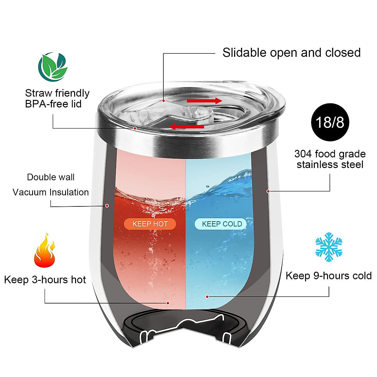 Rudicaxi Book Lovers Gifts - Librarian Gifts For Women Readers - Bookish Gifts, Book Club Gifts, Bookworm Gifts, Reading Gifts For Friend, Daughter, Mom, 12OZ Wine Tumbler with Lid Mugs