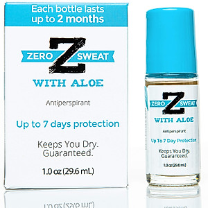 ZeroSweat Antiperspirant Deodorant with Aloe | Clinical Strength Hyperhidrosis Treatment - Reduces Armpit Sweat for Up To 7-days per Use - Protection from Excessive Sweating and Odor for Men and Women