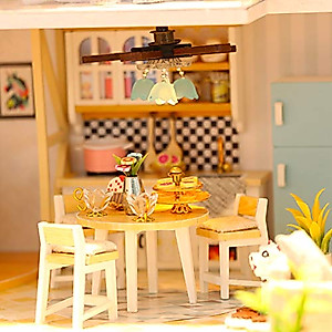 Flever Wooden DIY House Kit, Miniature with Furniture, Creative Craft Gift for Lovers and Friends (Mermaid Tribe)