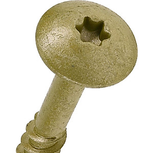 Power Pro 47874 Lag Screws, 5/16" x 2-1/2", Star Drive Construction Lag Screws, Rust Resistant, Ceramic Coated Bronze, 5lb Tub, 175 pcs