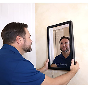 Vilros Magic Mirror V4-2 Way Mirror with Internal LCD Screen for Smart Mirrors Projects-Great for Raspberry Pi (Black)