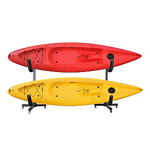 RAD Sportz Indoor Outdoor Freestanding Heavy Duty Two Kayak Storage Kayak or Paddle Board Storage Rack System