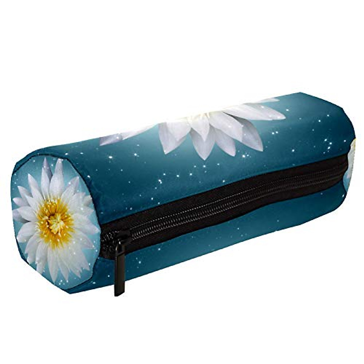 Bright Lotus Pencil Bag Pen Case Stationary Case Pencil Pouch Desk Organizer Makeup Cosmetic Bag for School Office