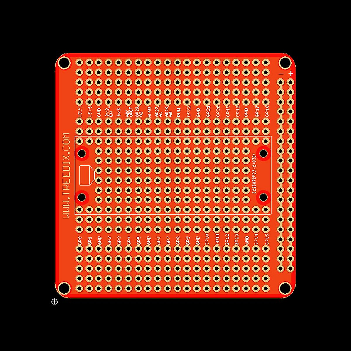 Treeidx 3pcs Expansion Board Breadboard Gold Plated Finish Proto Board PCB Compatible with Raspberry PI PICO