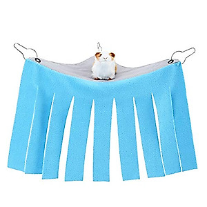 Mogoko Small Animal Hidey Curtain and Bed Pads, Warm Sleep Mat and Corner Fleece Forest Hideout for Rabbit, Chinchillas, Hedgehogs, Guinea Pigs, Hamster