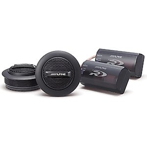 Alpine SPR-10TW 1-inch Silk Ring Dome Car Audio Component Tweeters (Pair)