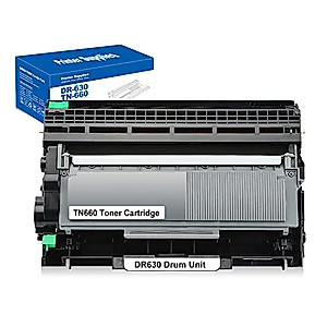 Compatible Toner Cartridge and Drum Unit Replacement for Brother TN660 TN630 TN-630 DR630 for MFC-L2700DW HL-L2300D HL-L2340DW HL-L2380DW DCP-L2540DW Printer (1 Black Toner + 1 Drum Unit)