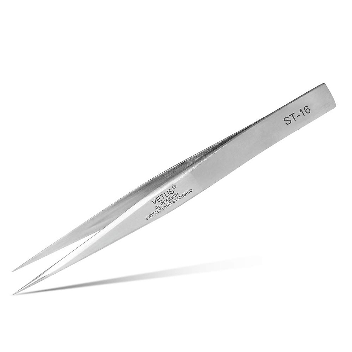 Vetus Tweezer Stainless Steel Non-magnetic Pointed Tip Professional Eyelash Eyebrow Switzerland Standard ST-16
