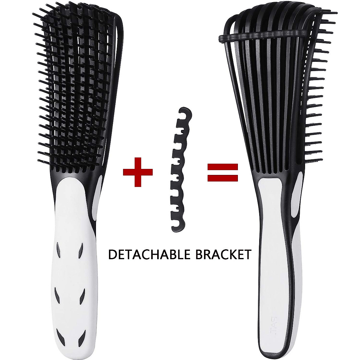 2 Pack Detangling Brush for Curly Hair, ez Detangler Brush Hair Detangler, Afro Textured 3a to 4c Kinky Wavy for Wet/Dry/Long Thick Curly Hair, Exfoliating for Beautiful and Shiny Curls (Black, Green)